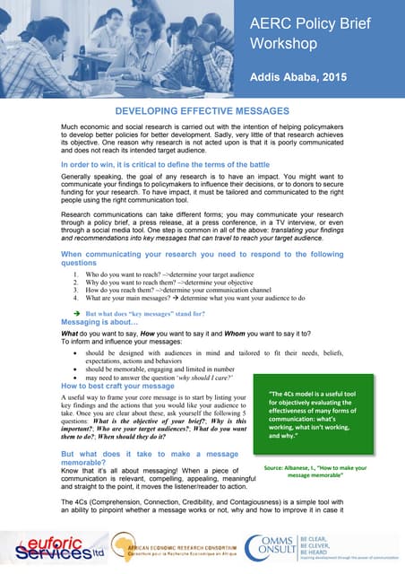 Developing a Message House | PDF