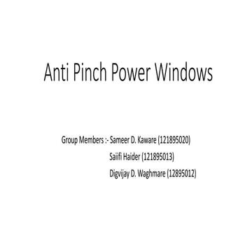 Anti pinch power window | PPTX
