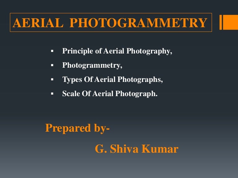 Aerial Photogrammetry Principle Types Scale Pdf