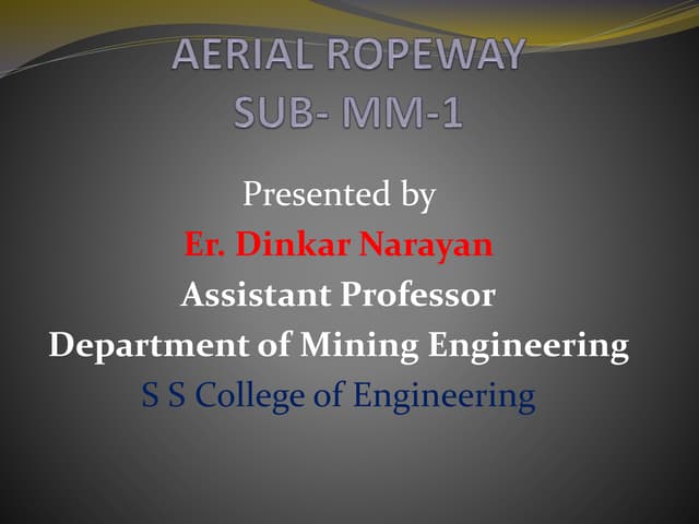 DIRECT ROPE HAULAGE SYSTEM IN MINING | PDF