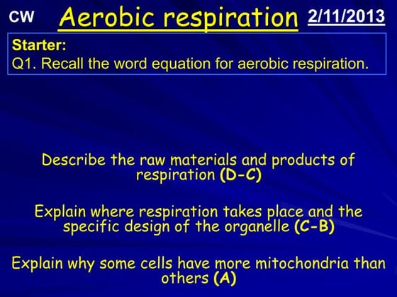 Cellular Respiration PowerPoint | PPT