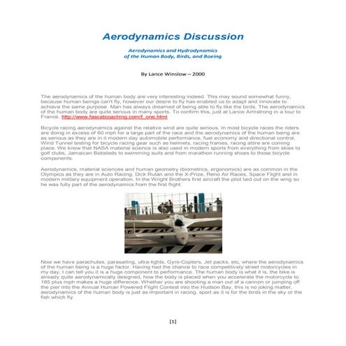 Aerodynamics and Hydrodynamics of the human body | PDF