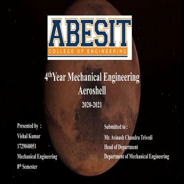 Aeroshell (Mars Rover Carrier) | PPT