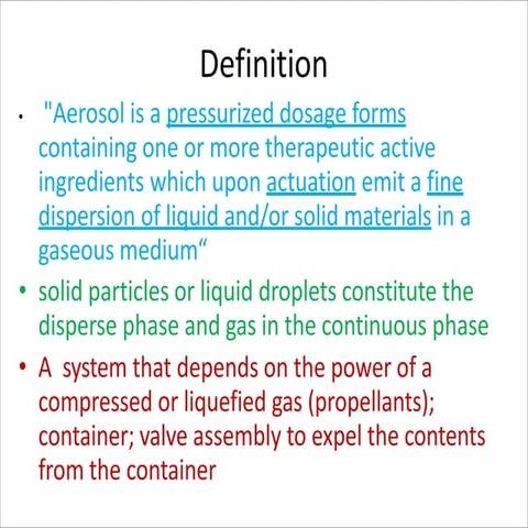 aerosol nasal drug delivery system pharmaceutics | PPTX