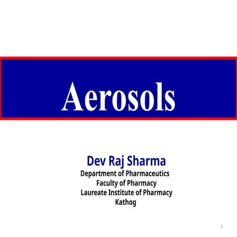 Aerosols | PPT