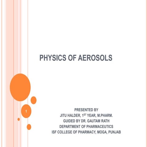 PHYSICS OF AEROSOL | PPTX