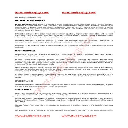 Syllabus for aerospace engineering | DOCX