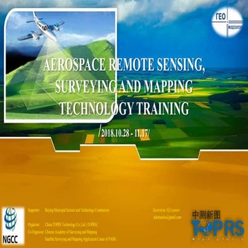 Aerospace remote sensing, surveying and mapping technology training | PPTX
