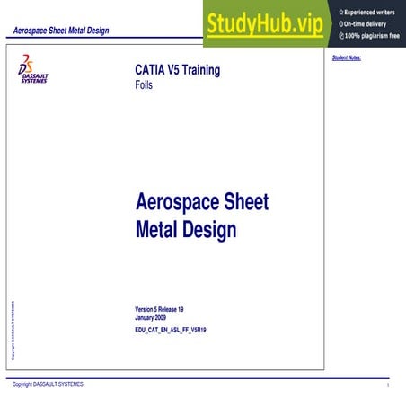 Aerospace Sheet Metal Design CATIA V5 | PDF