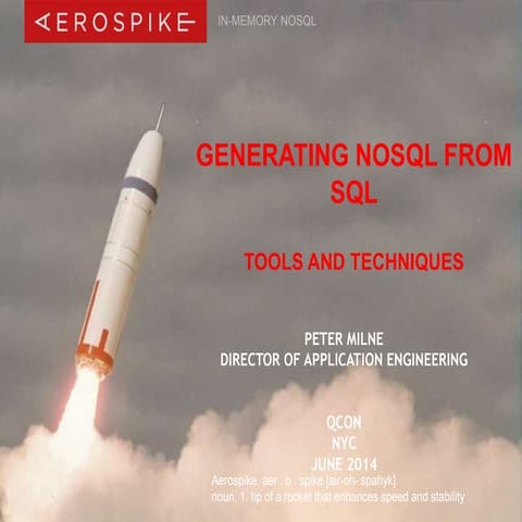 Generating NoSQL from SQL | PPT