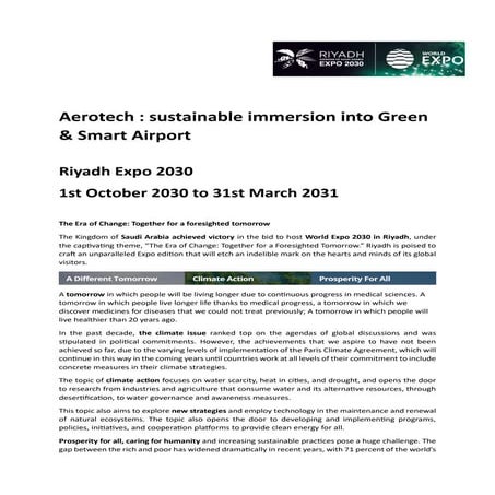 Riyadh Expo 2030 : Aerotech - sustainable immersion into Green & Smart Airport.pdf