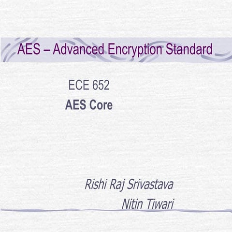 AES aes aes aess . ppt a good presentation | PPT | Programming Languages | Computing