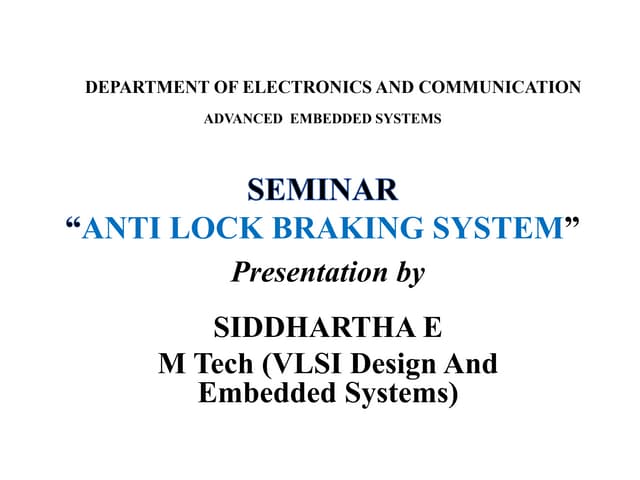 Anti lock braking (ABS) Model based Design in MATLAB-Simulink | PDF