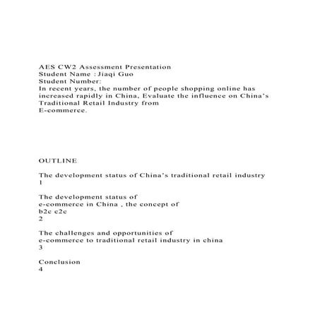 AES CW2 Assessment PresentationStudent Name：Jiaqi GuoStu.docx