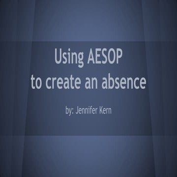 Aesop creating an absence | PPTX
