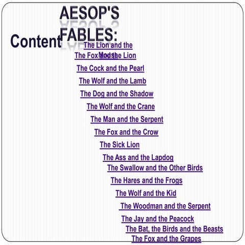 Aesop fables | PPTX