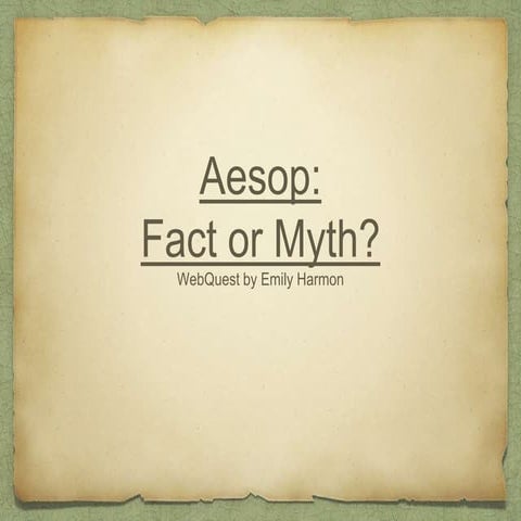 Aesop WebQuest PowerPoint | PPT