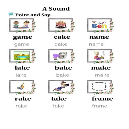 Phonics A e sound 2 | PDF