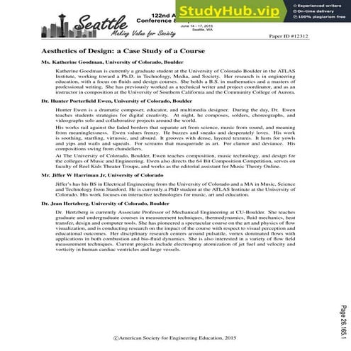 Aesthetics Of Design A Case Study Of A Course | PDF