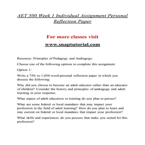 Aet 500 Enthusiastic Study / snaptutorial.com