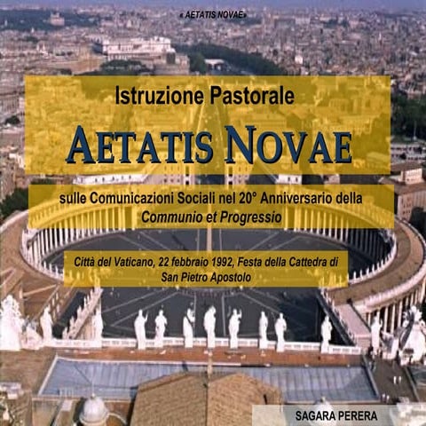 Aetatis novae | PPT