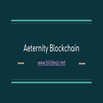 Aeternity blockchain | PPTX | Internet | Computing