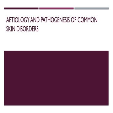 Comprehensive Overview of Aetiology and Pathogenesis of Common Skin ...