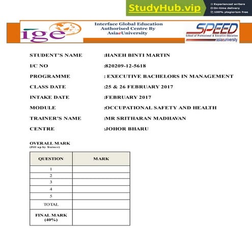 AEU COVER ASSIGNMENT | PDF
