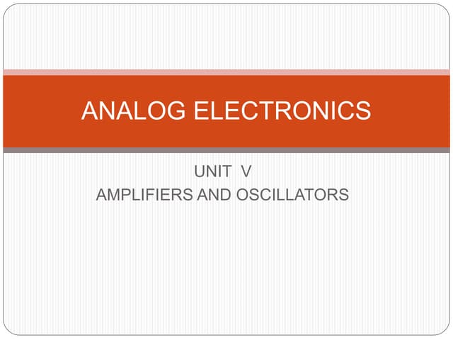 Unit 4 feedback amplifiers | PDF