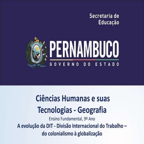 A evolução da DIT - Divisão Internacional do Trabalho - do colonialismo ...