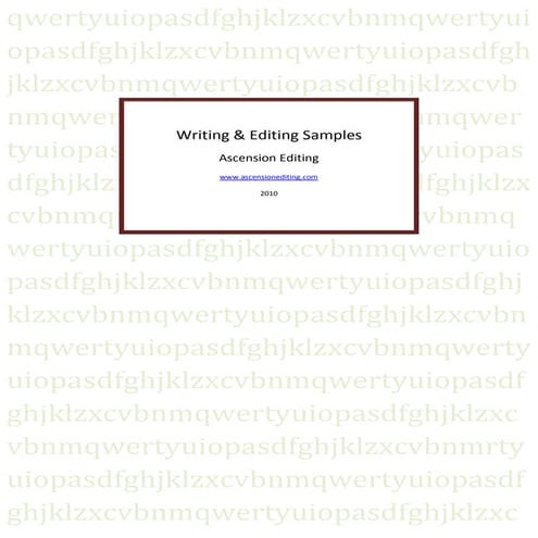 AE Writing Editing 2010 | PDF