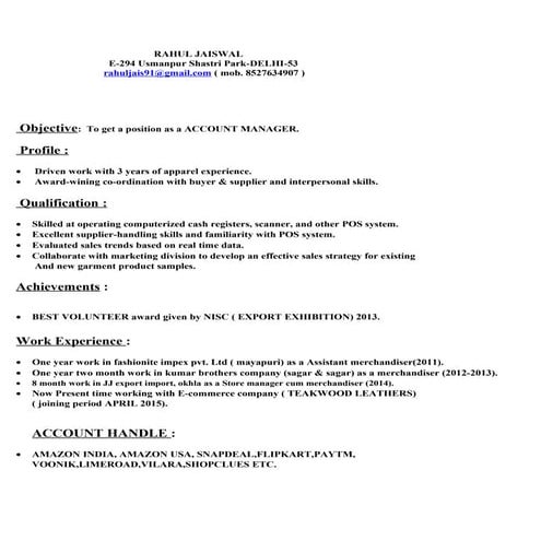 updated resume rahul | DOC