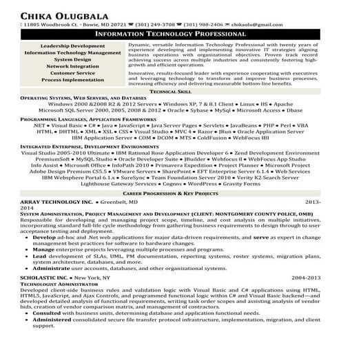 Chika's Resume 10-15 | DOC | Computer Software and Applications | Computing