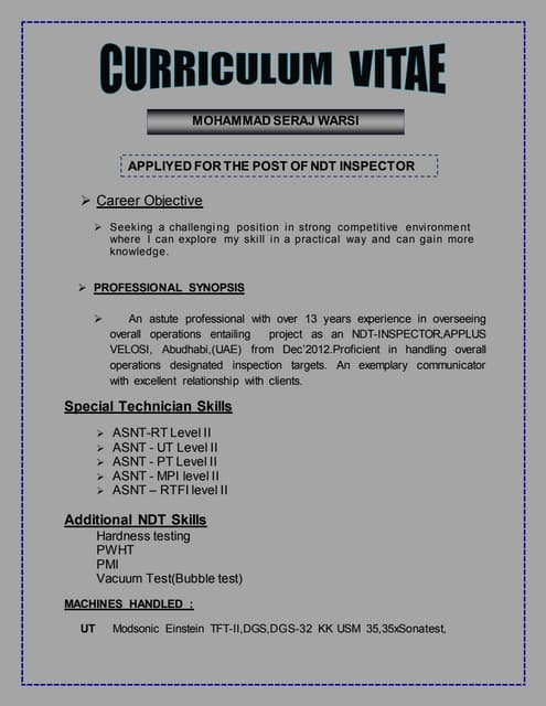 Kader-Ndt resume | PDF