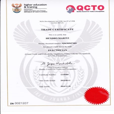 Electrical Trade Certificate