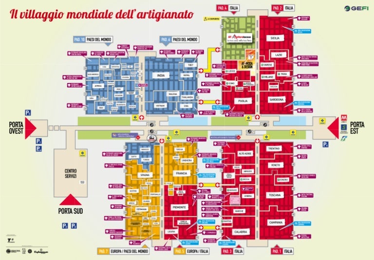 artigiano in fiera mappa