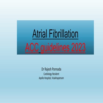 AF 2023 ACC guidelines half atrial fibrillation | PPTX