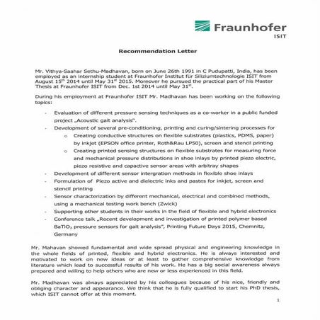 Reference Letter Madhavan Fh ISIT 151216 | PDF