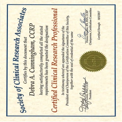 SoCRA certification certificate_Exp 10 1 17 | PDF