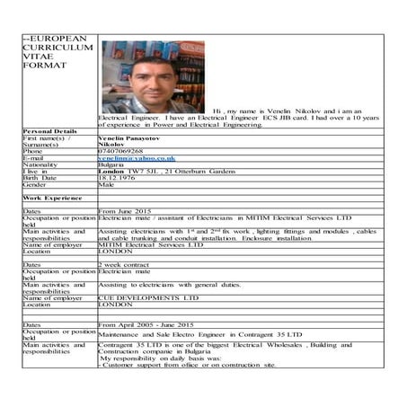 CV - Venelin Nikolov | PDF