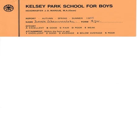KPS School Report January 1985 - Bookmarked | PDF