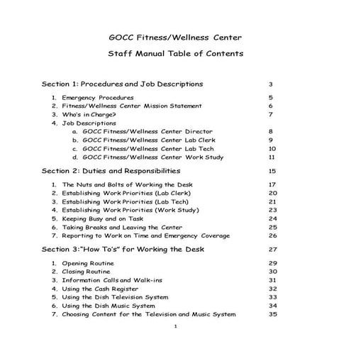 staff manual in sequence | PDF