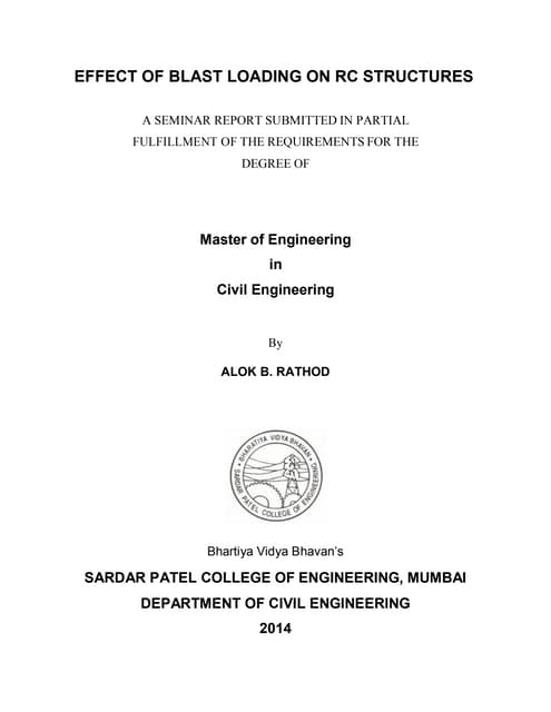 Calculation of blast loads | PPT