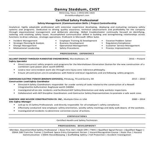 newclayresumeforeman | PDF