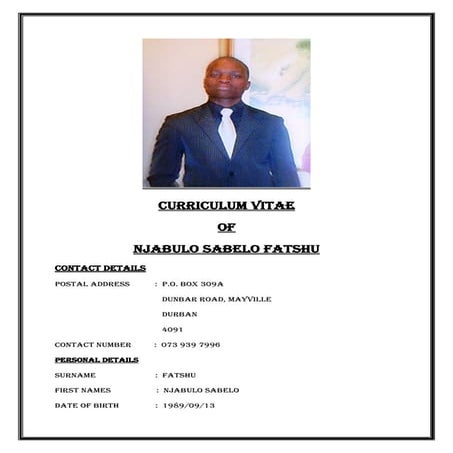 My Curriculum Vitae | PDF
