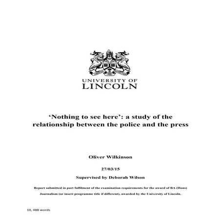 Oliver Wilkinson Dissertation | PDF