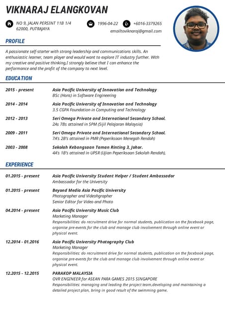 My Resume 2015 | PDF