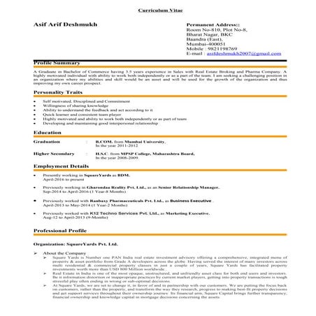 Asif Resume | DOC