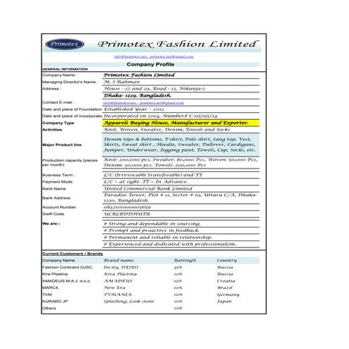 Primotex Profile | PDF