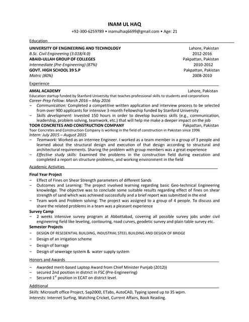 All Rounder CV (modern CV sample)